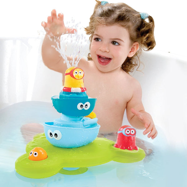 Bath Toy - Stack N' Spray Bathtub Fountain for Baby and Toddler - Magi ...